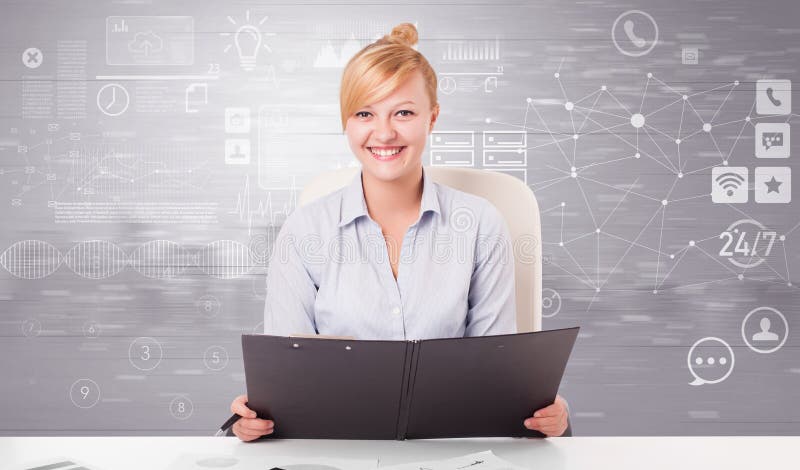 Front Desk Work with Workflow Concept Stock Image - Image of challenge ...