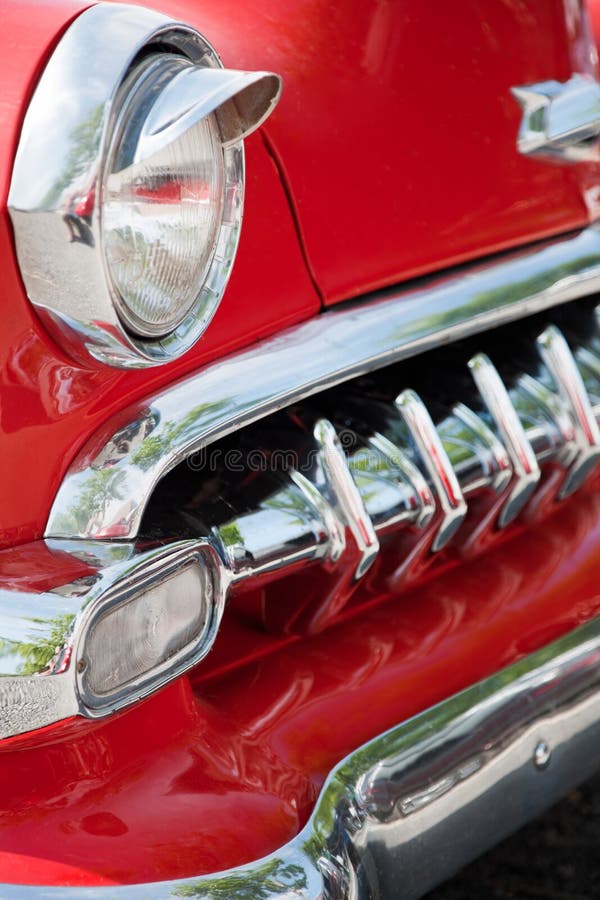 Vintage Car Bumper stock image. Image of chrome, front - 16424251