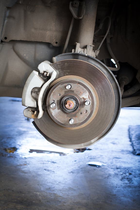 Front Disk Brake Assembly on a Car Stock Image - Image of engine ...
