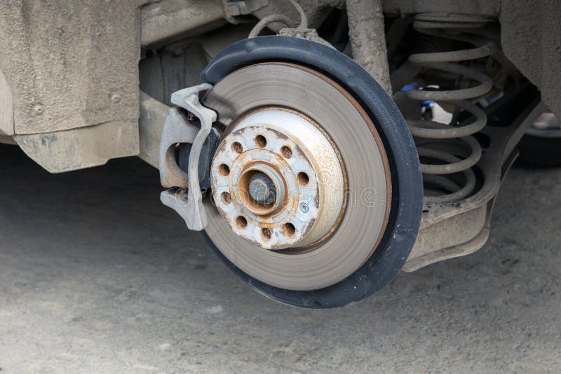 Front Disk Brake Assembly on Modern Car Stock Photo - Image of vehicle ...