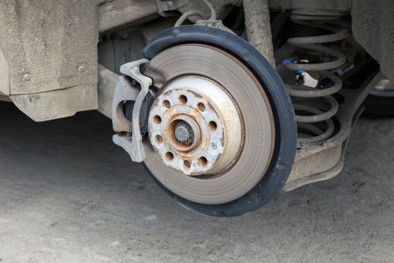 Front Disk Brake Assembly on Modern Car Stock Photo - Image of vehicle ...