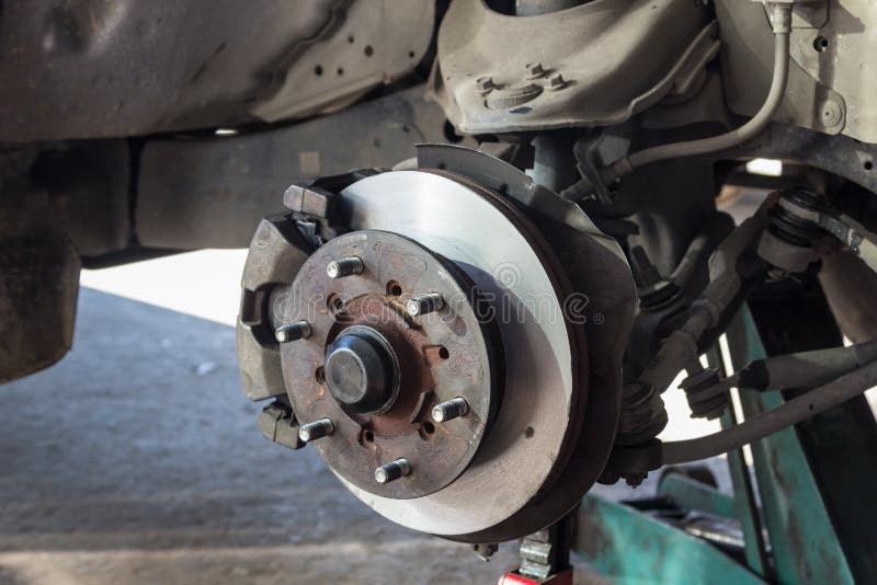Front Disk Brake after Rebuild Surface on Car Stock Image - Image of ...