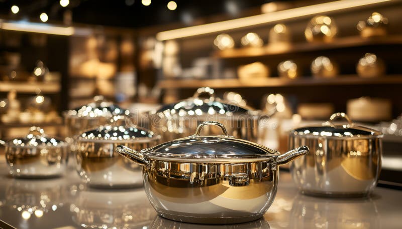 New Kitchenware in Modern Interior Design Project Stock Image - Image ...