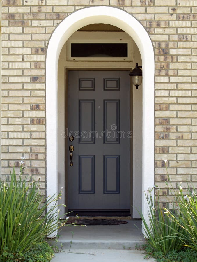 Exterior of a Front Door stock photo. Image of brick - 19921764