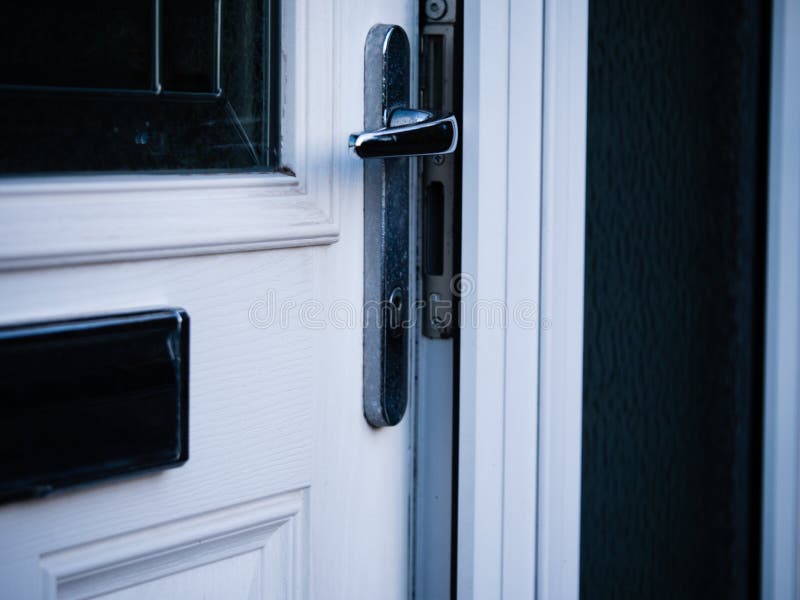 Front Door of House Left Open Stock Image - Image of suburbs, door ...