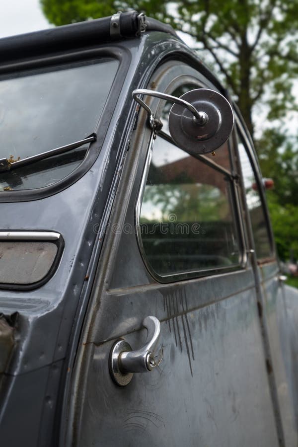 Front Door and Mirror of an Old Run-down Citroen 2CV Stock Image ...