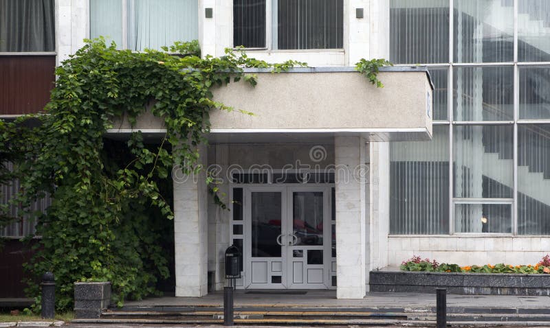 Front Door of the Office Building Stock Image - Image of doors, store ...
