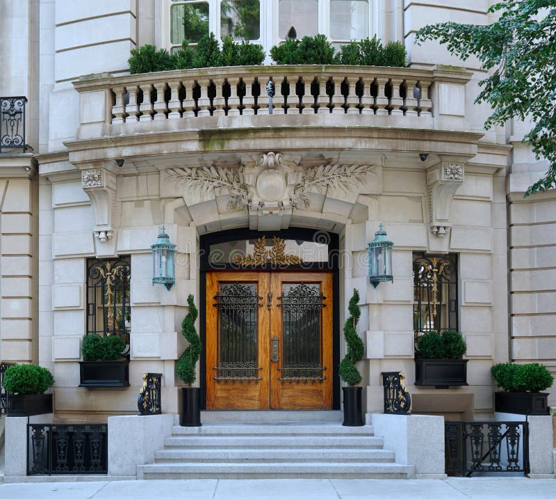 Ornate Baroque Style Townhouse Stock Image - Image of manhattan ...