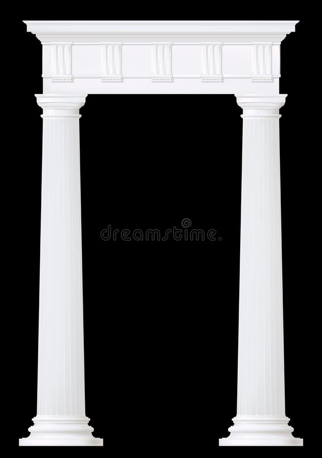 Front with doric column stock vector. Illustration of capital - 35375487
