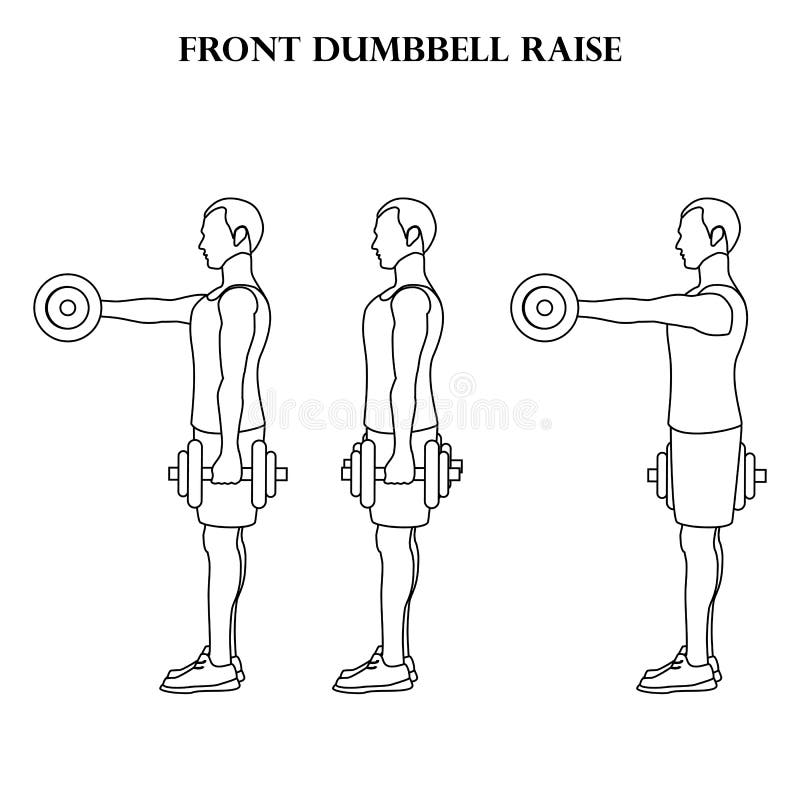 Front Raise Exercise Stock Illustrations – 96 Front Raise Exercise ...
