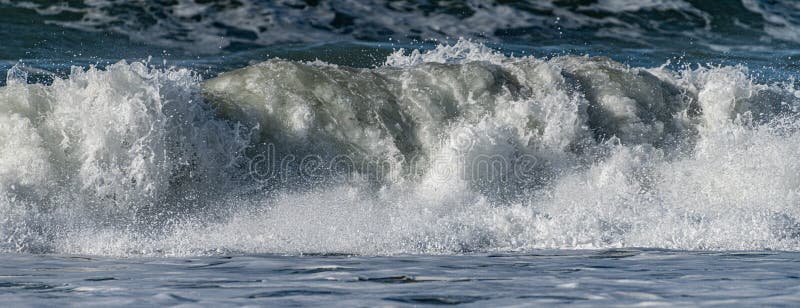 Front Edge of a Breaking Set of Waves Stock Image - Image of ocean ...