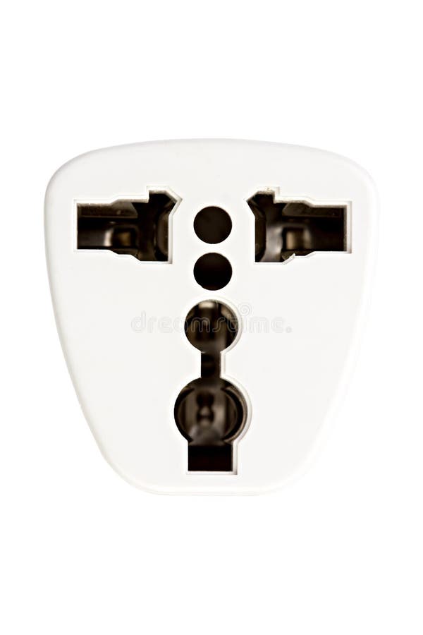 Front Electric Plug on White Backgrond Stock Photo - Image of ...