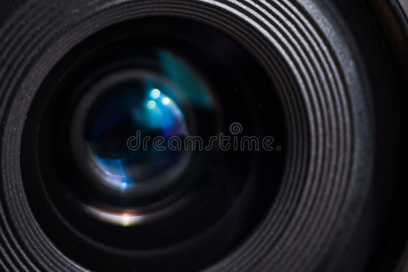 Front Element of a Camera Lens Stock Image - Image of modern, black ...