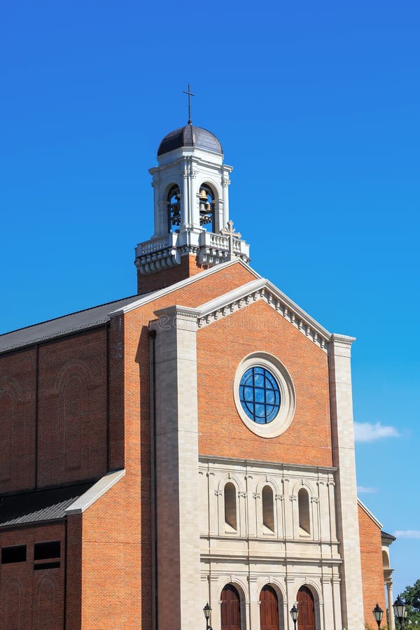 Front Elevation of Elegant Church Building Stock Image - Image of ...