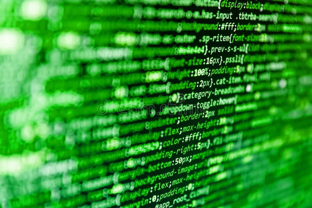 Front-end Applications in the Color Concept. Programmer Working on ...