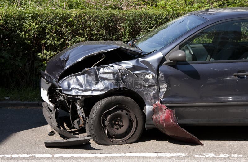 Front End Car Crash stock photo. Image of metal, bumper - 10618464