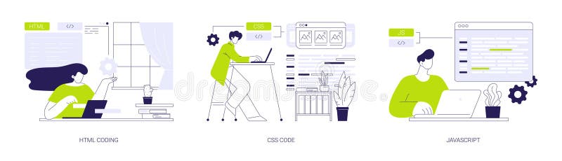 Front End Development Abstract Concept Vector Illustrations. Stock Vector - Illustration of ...