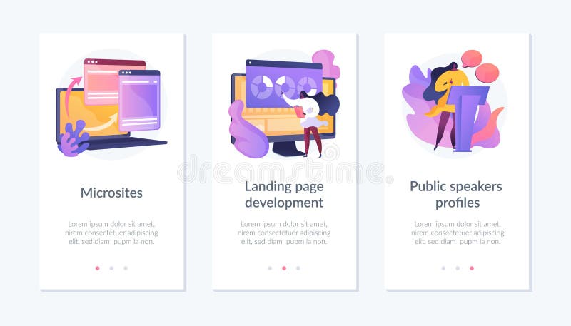 Front End Development App Interface Template. Stock Vector ...