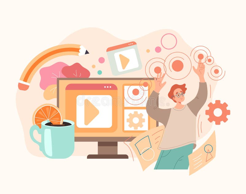 Front End Development Concept Stock Vector - Illustration of network ...