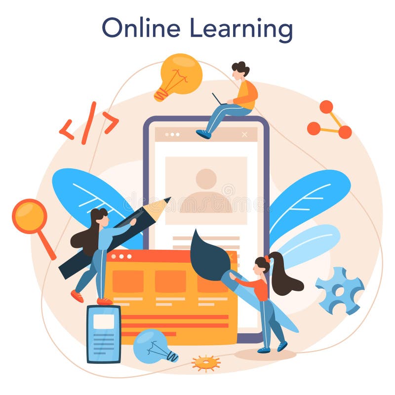 Front End Development Concept. Programming and Coding Stock Vector ...