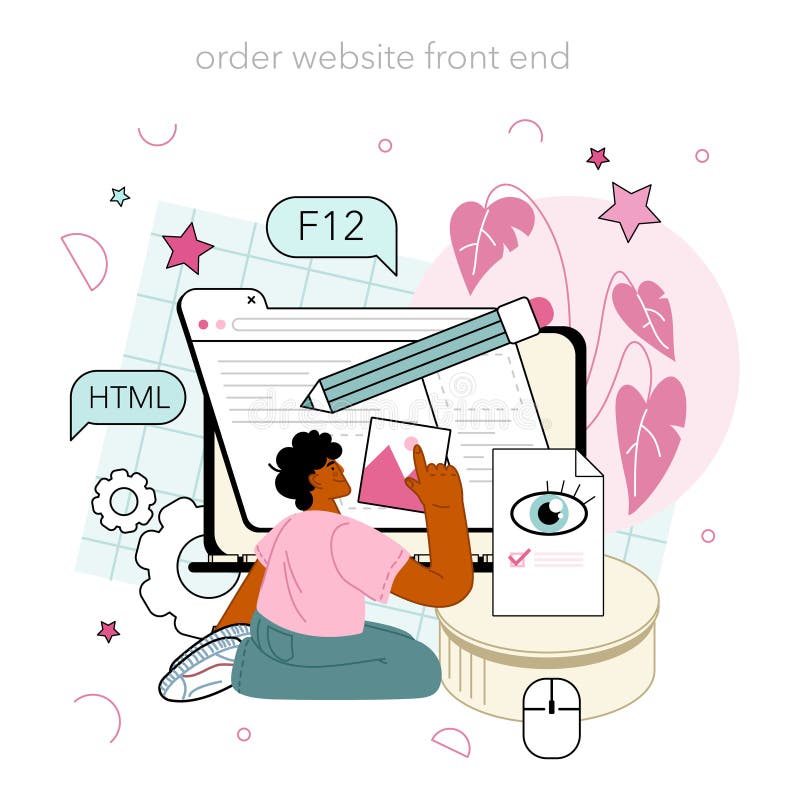 Front End Development Online Service or Platform. Website Interface ...