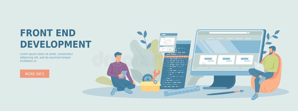 Front End Development. the Programmers is Developing a Website Ui Ux ...