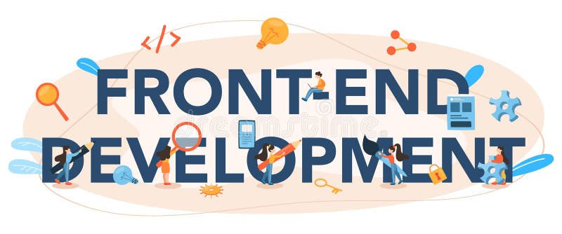 Front-end Development Typographic Header. Website Interface Design ...