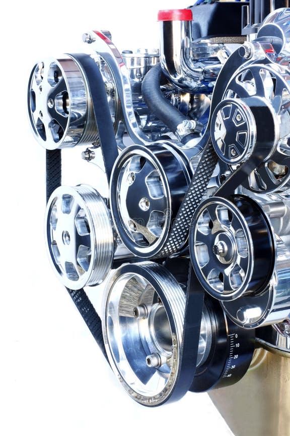 The Front End of a High Performance Chrome Engine Stock Photo - Image ...