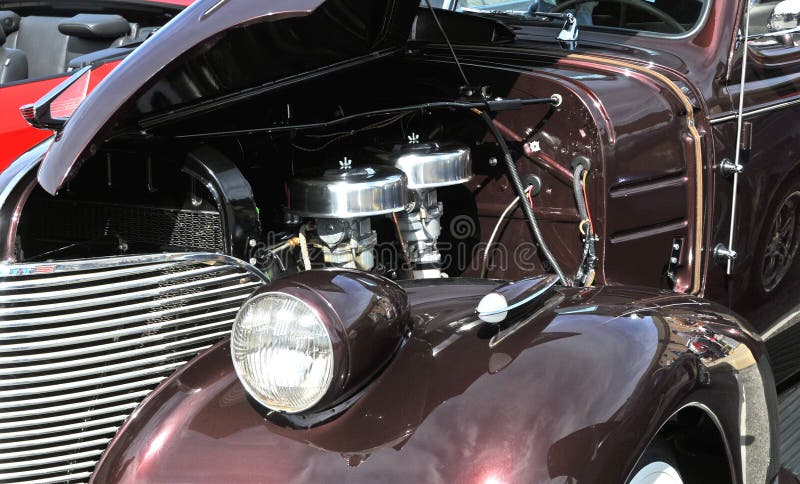 Front end of a hot rod stock image. Image of fender, automobile - 60270579