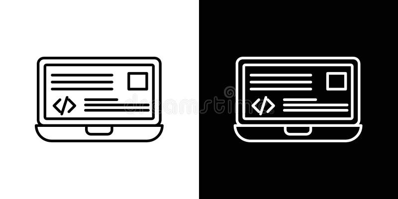 Front End Icon Vector Set on White Background Stock Illustration ...