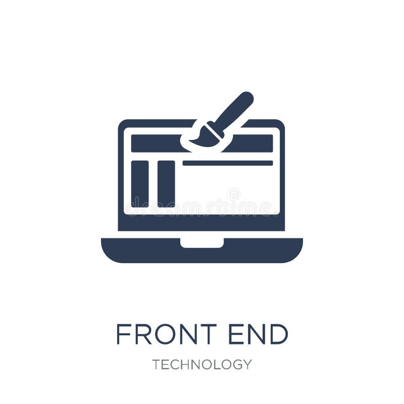 Front End Icon. Trendy Flat Vector Front End Icon on White Background ...