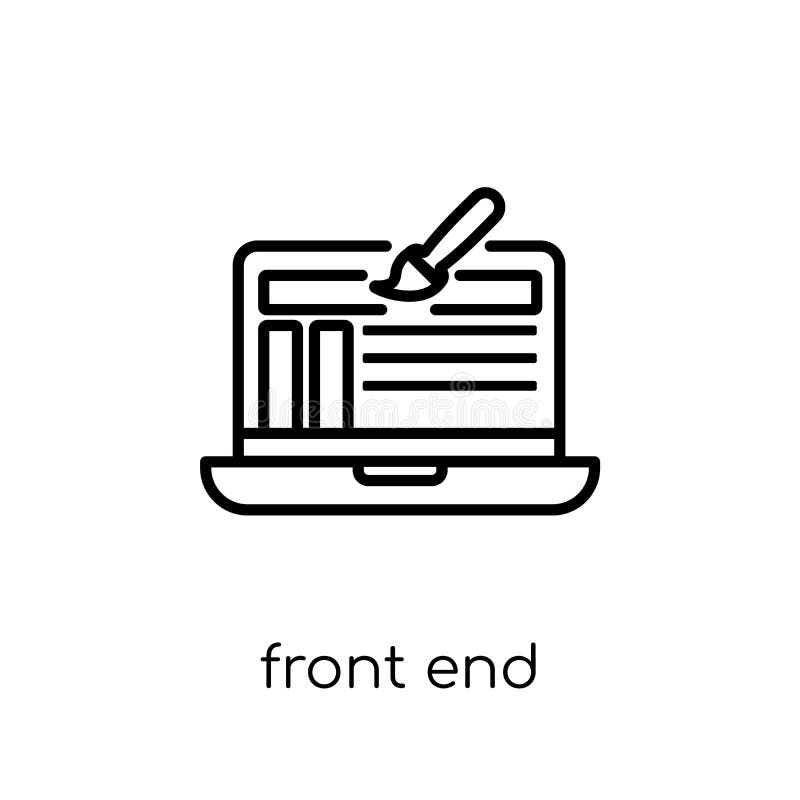 Front End Icon. Trendy Modern Flat Linear Vector Front End Icon Stock ...