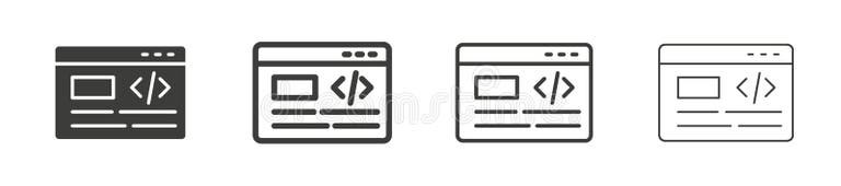 Front End Icon Vector Set on White Background Stock Vector ...