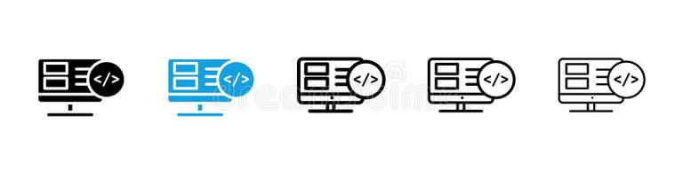 Front End Line Icon Isolated on White Background Stock Vector ...