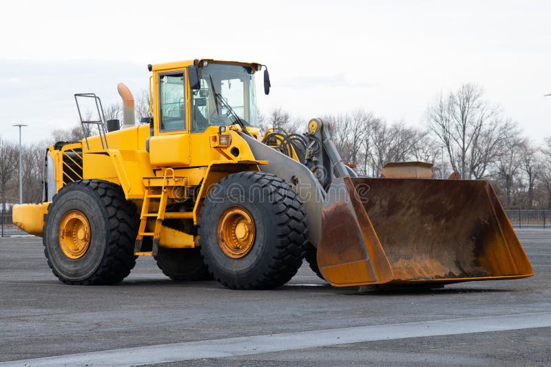 Front-end Loader in Action on the Loading Stock Image - Image of scoop ...
