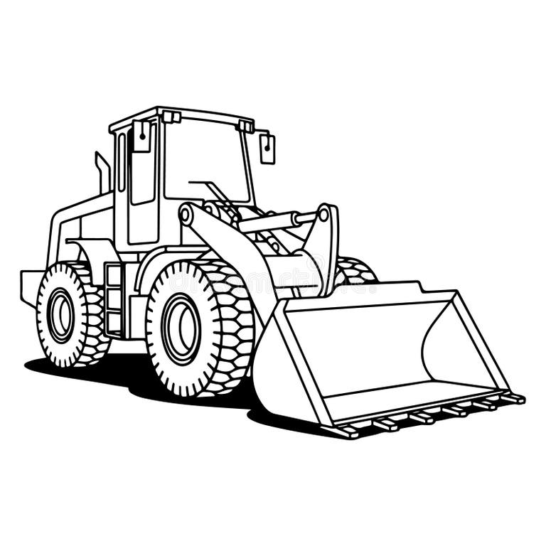 Loader Outline Vector Stock Illustrations – 6,025 Loader Outline Vector ...