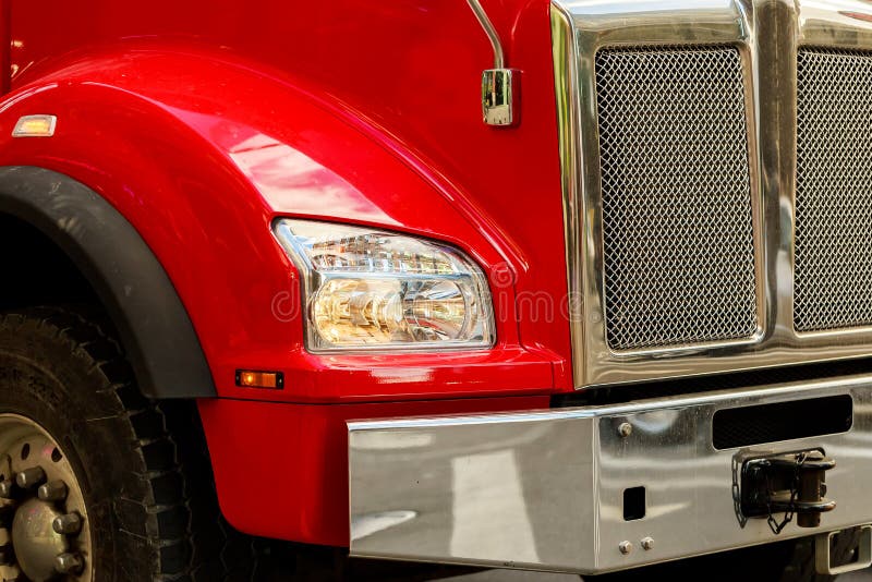 Semi Truck Front End stock image. Image of fast, bumper - 673413