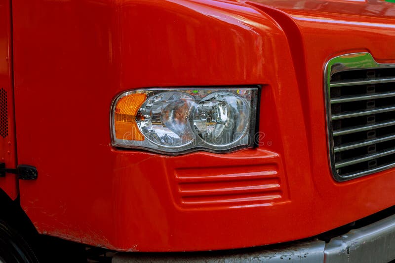 Front End of a Semi Truck while Parked Stock Image - Image of logistic ...