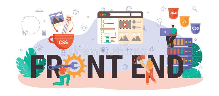 Front End Typographic Header. Website Interface Design Improvement Stock Vector - Illustration ...