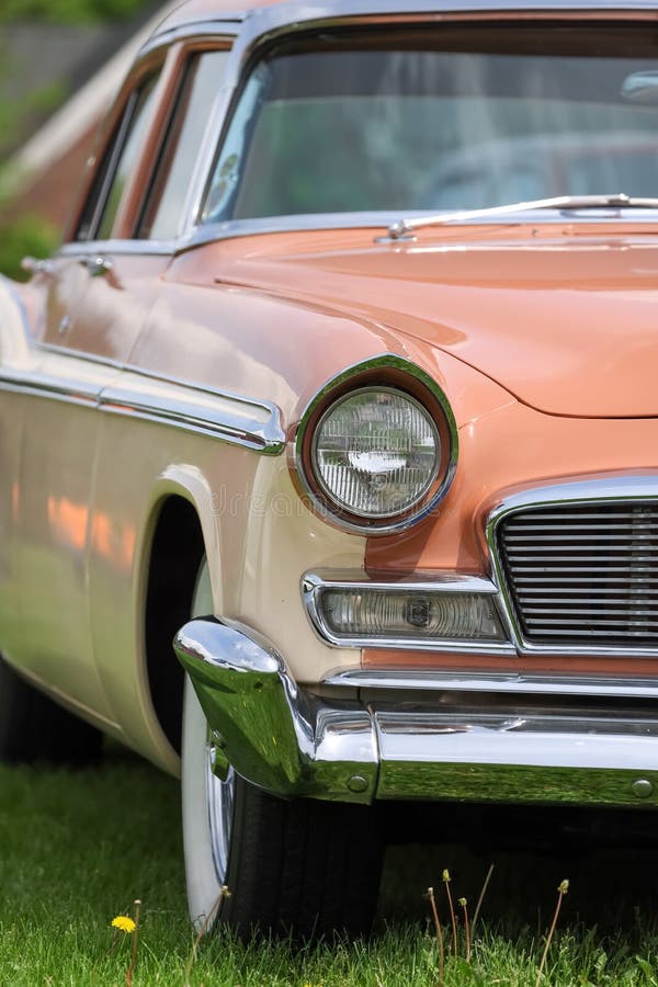 Front End View of Classic American Muscle Car Editorial Image - Image ...