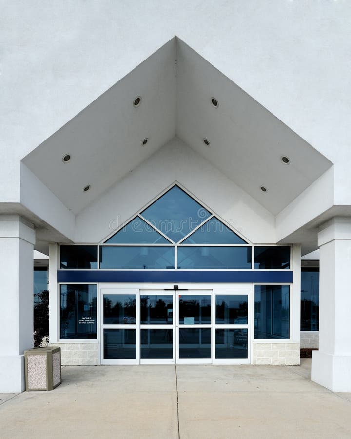 Entrance to modern church stock image. Image of architecture - 14094079