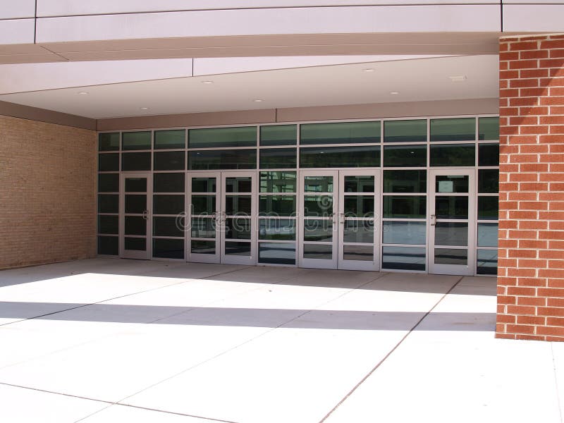 Modern high school stock image. Image of facade, exterior - 11263749