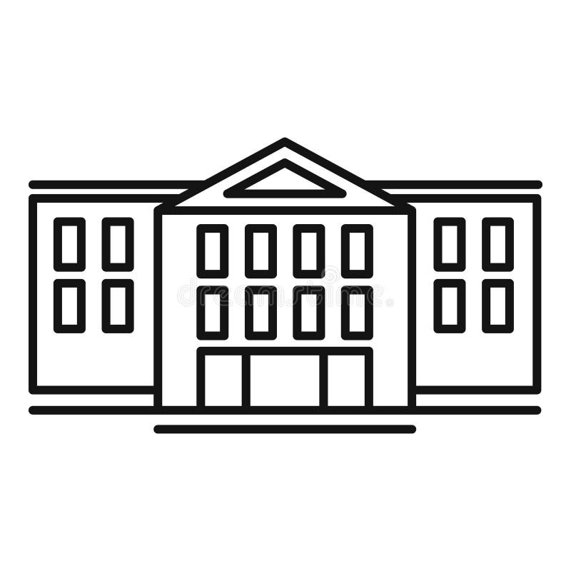 Center Mall Icon, Outline Style Stock Vector - Illustration of boutique ...