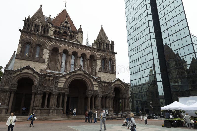 View of Trinity Church Boston Editorial Photography - Image of exterior ...