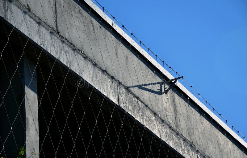 Tensioned Cable on the Hook. Clamps and Tensioning Cables Stock Photo ...