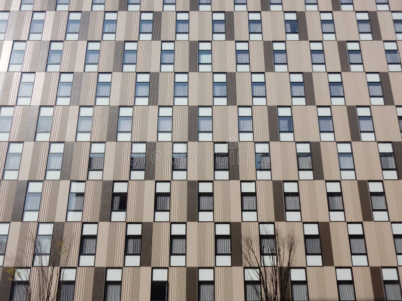 Front Facade of a Building with Multiple Windows Stock Photo - Image of ...