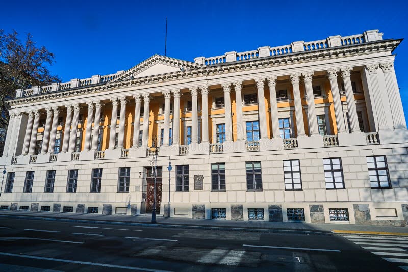 The Front Facade of the Building a Public Library Stock Photo - Image ...