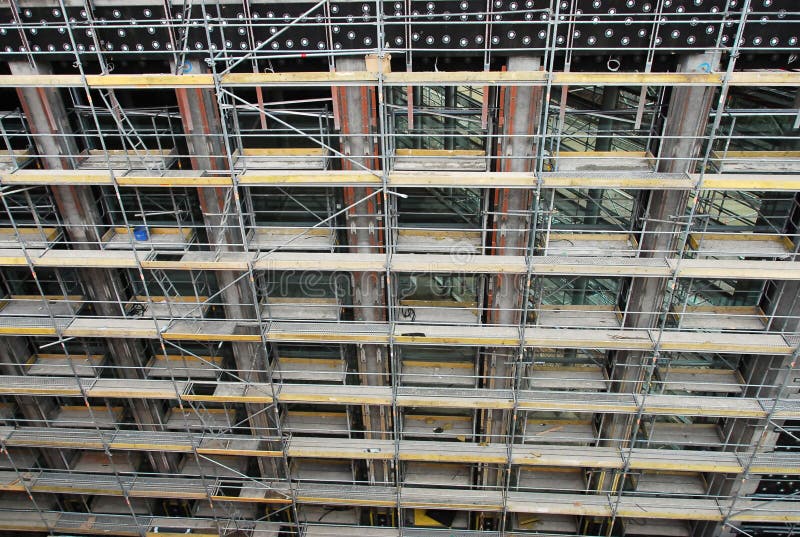 Front Facade of a Building Under Construction Stock Image - Image of ...