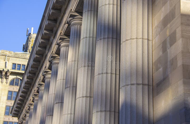 Colonnade at the Courthouse Stock Photo - Image of glass, exterior ...