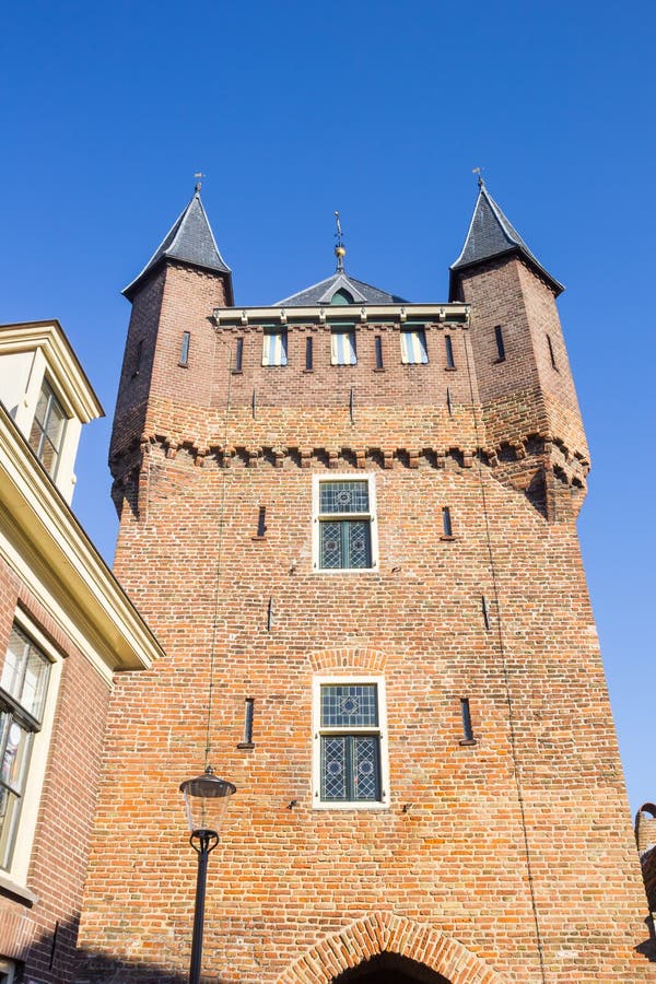 Front Facade of the Dijkpoort City Gate in Hattem Stock Photo - Image ...